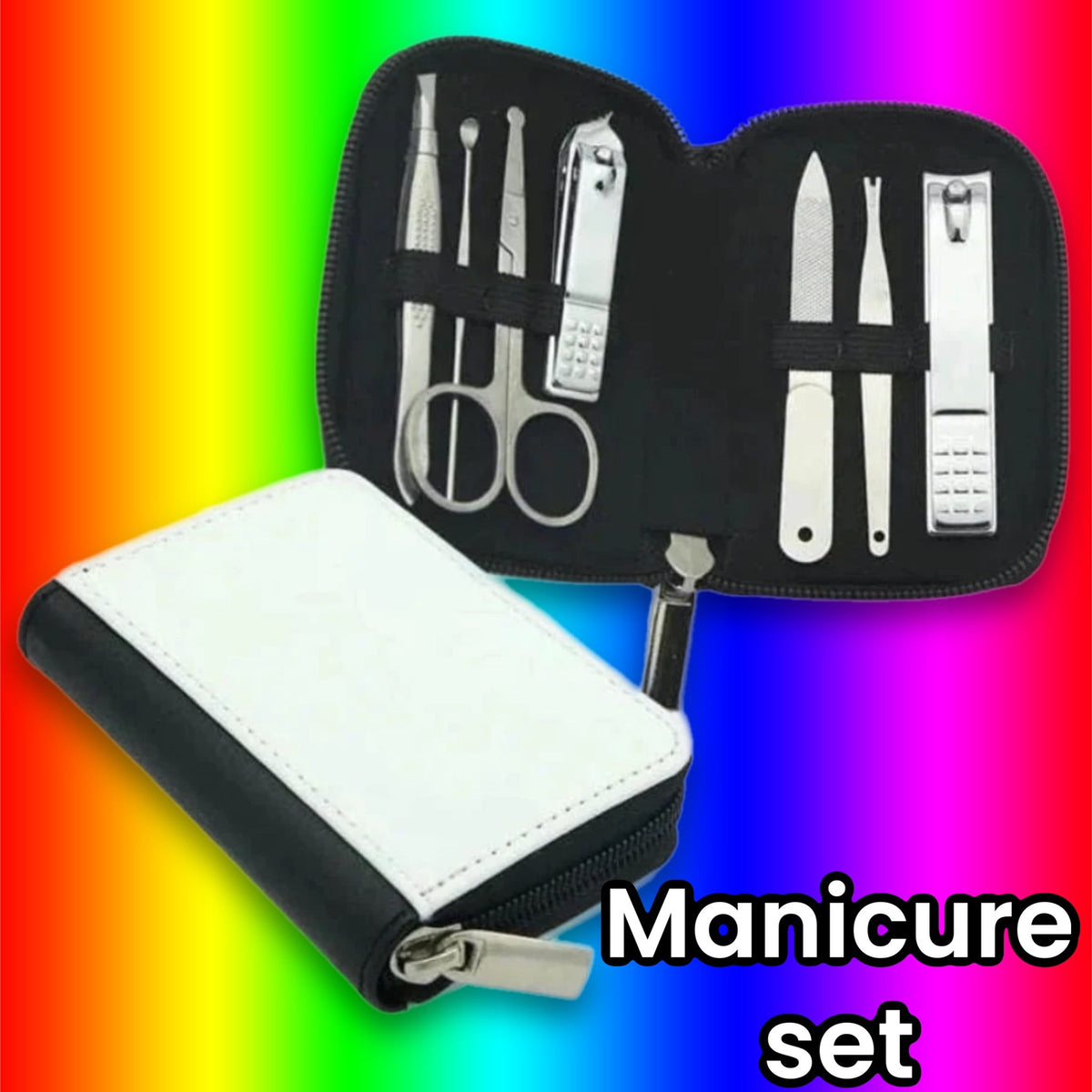 Sublimation 8 piece faux leather manicure set – We Sub’N