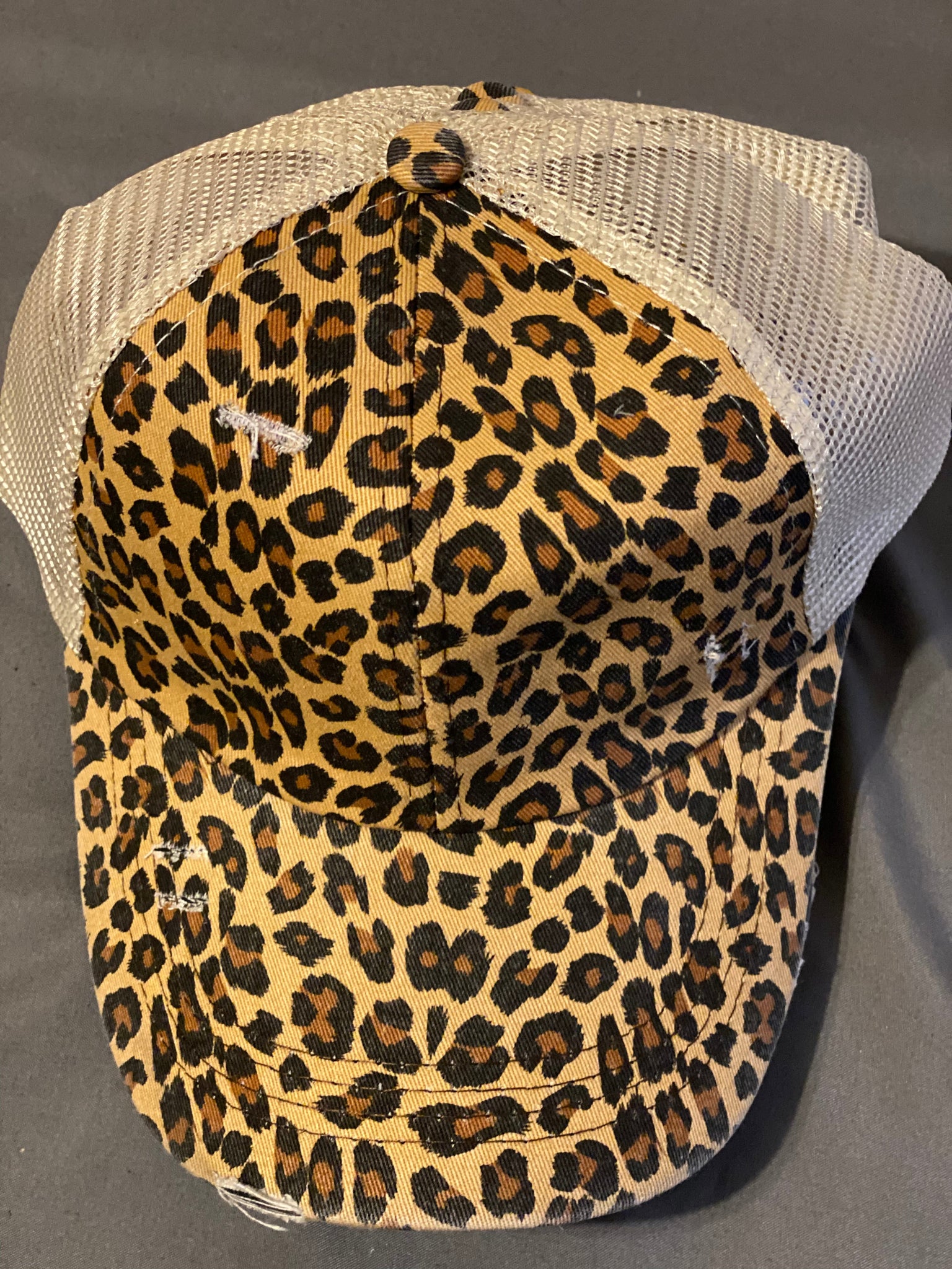 Distressed Ponytail baseball cap (WITH FREE PATCH) – We Sub’N