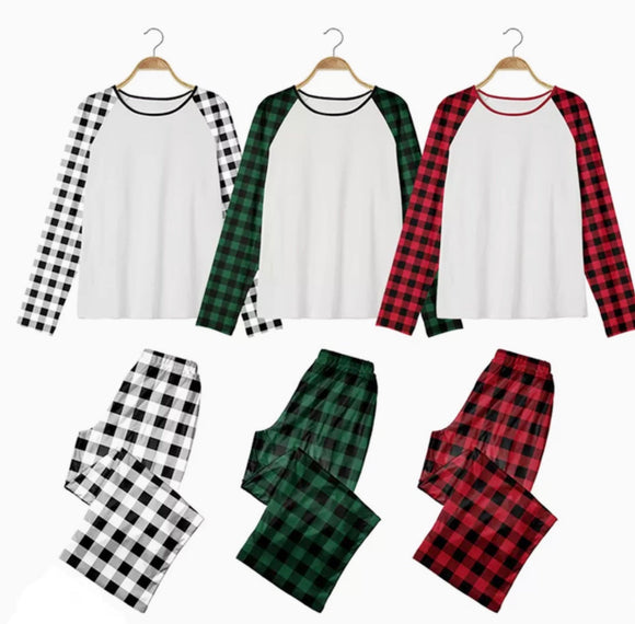 Infant toddler & youth Sublimation Buffalo plaid Pajamas – We Sub’N